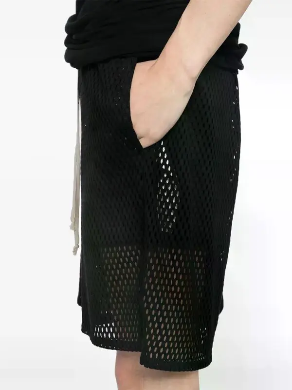 Rick Owens Cotton Drop-crotch Shorts - Black