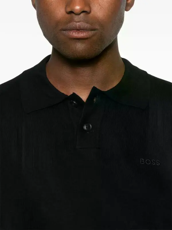 BOSS Cotton-blend Polo Shirt - Black