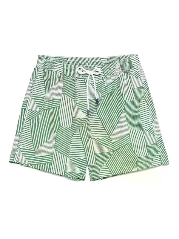 FIORIO MILANO Striped Swim Shorts - Green