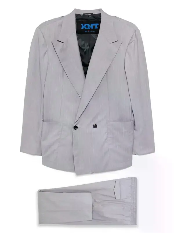 Kiton Pinstripe Suit - Grey