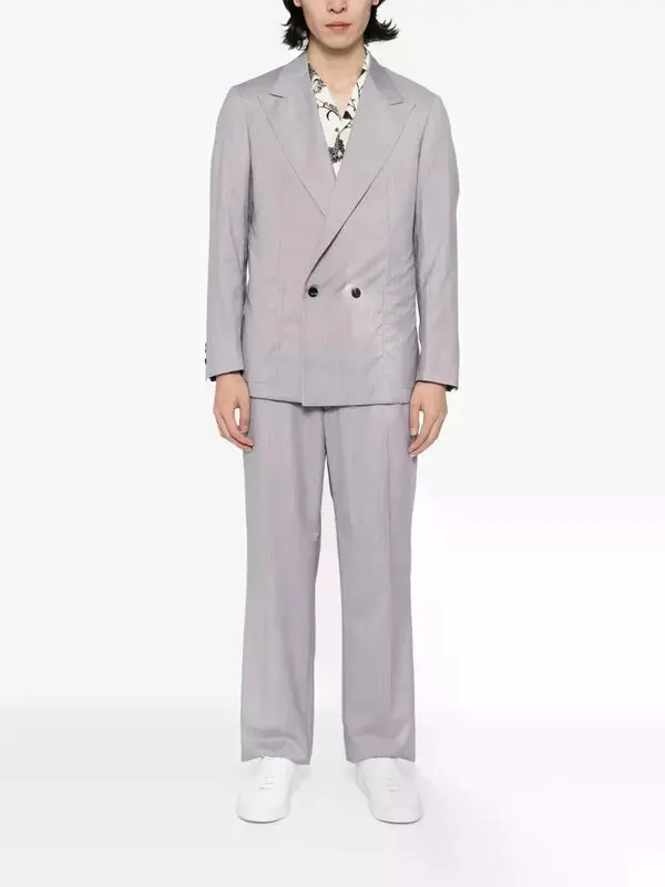 Kiton Pinstripe Suit - Grey