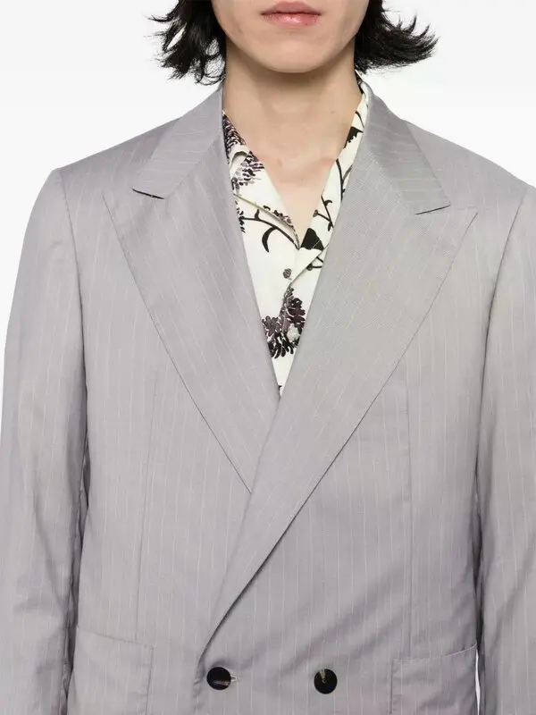 Kiton Pinstripe Suit - Grey