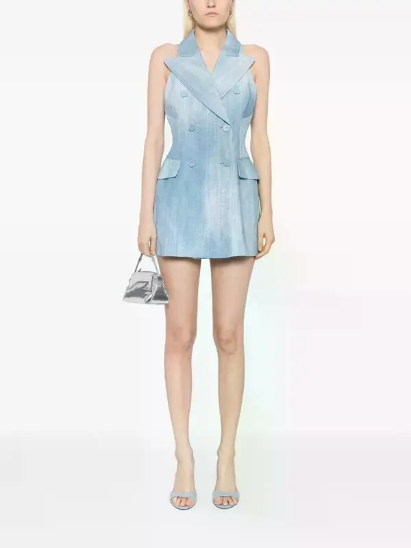 Ermanno Scervino Denim-printed Mini Dress