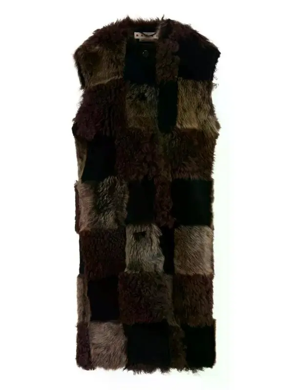 Marni Faux Fur Patchwork Gilet