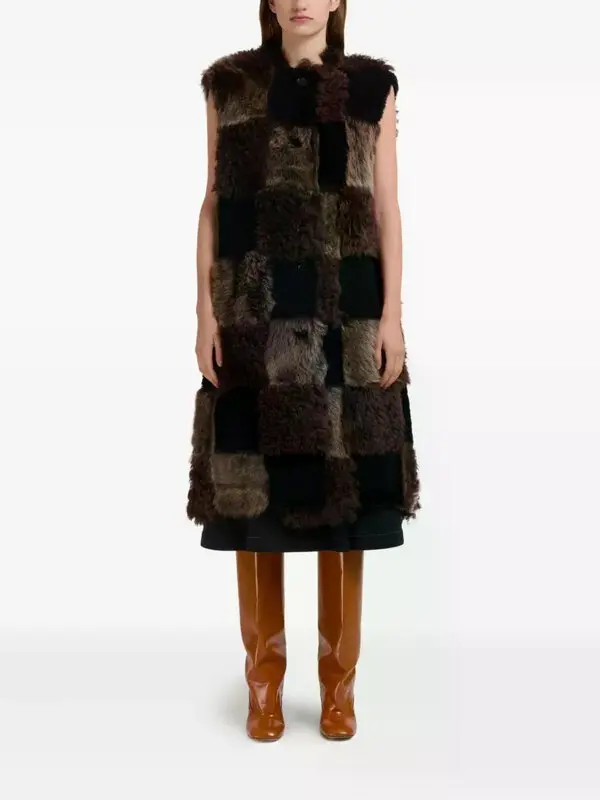 Marni Faux Fur Patchwork Gilet