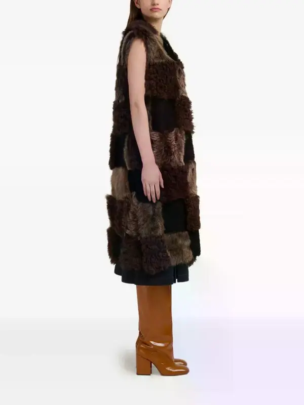 Marni Faux Fur Patchwork Gilet