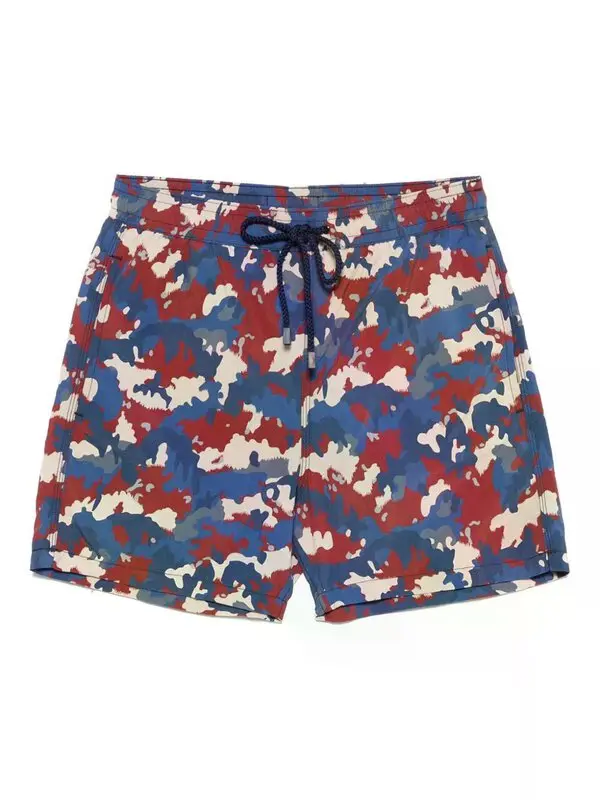 FIORIO MILANO Camo-print Swim Shorts - Blue