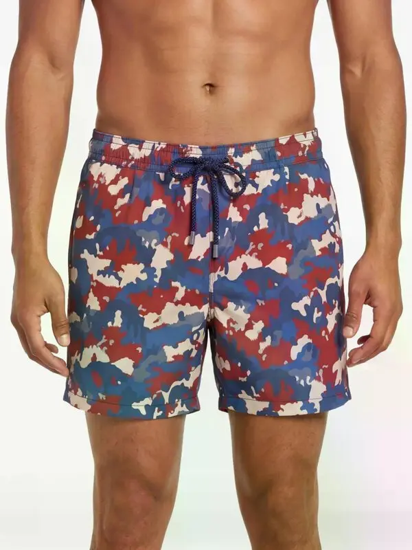 FIORIO MILANO Camo-print Swim Shorts - Blue