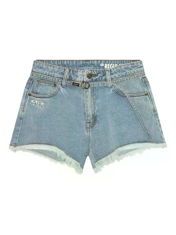 A BATHING APE Frayed Denim Shorts