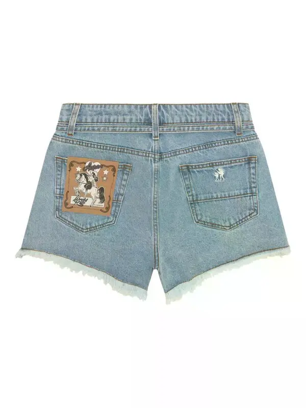 A BATHING APE Frayed Denim Shorts