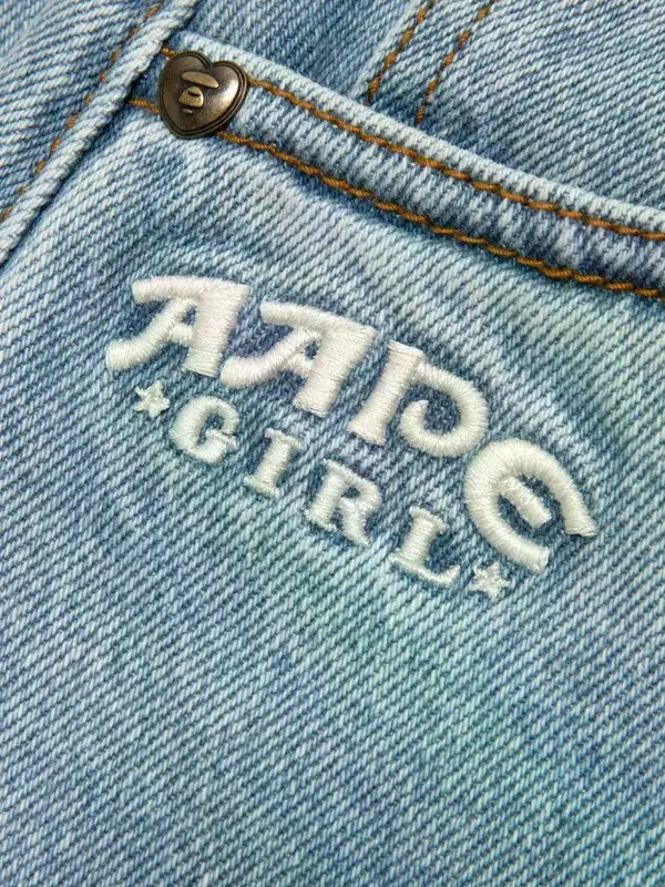 A BATHING APE Frayed Denim Shorts