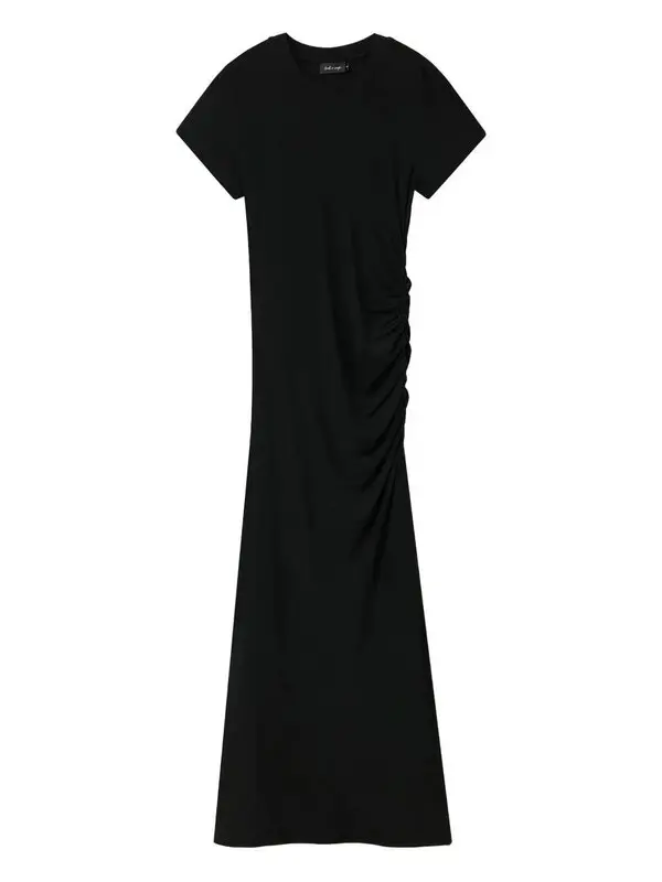black ruched shirt dress It Girl Black Bandeau Bodycon Mini Dress With Ruffles – Club L London main image 1
