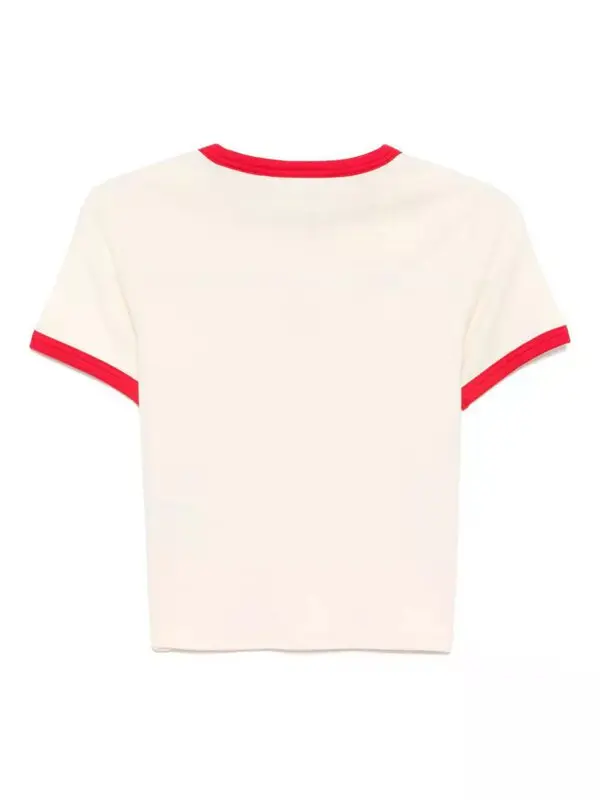 CHOCOOLATE Logo-embroidered T-shirt - Neutrals