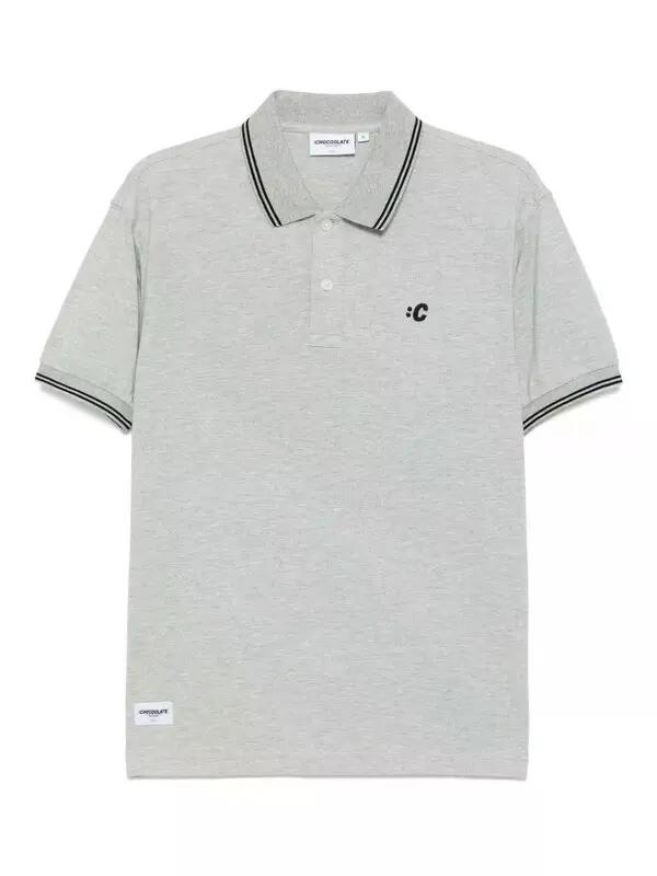CHOCOOLATE Logo-embroidered Polo Shirt - Grey