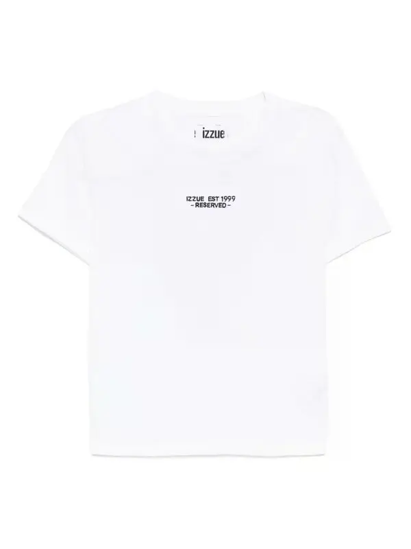 Izzue Logo-embroidered T-shirt - White