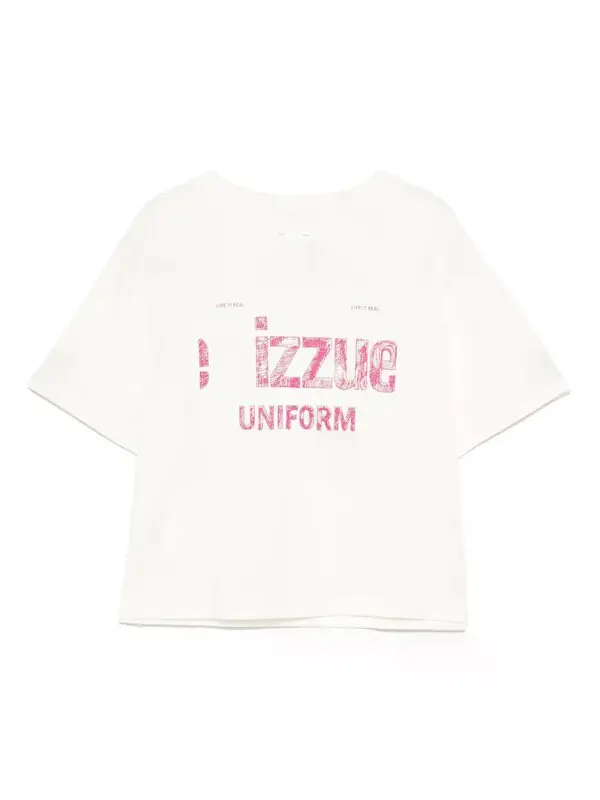 Izzue Logo-print T-shirt - Neutrals