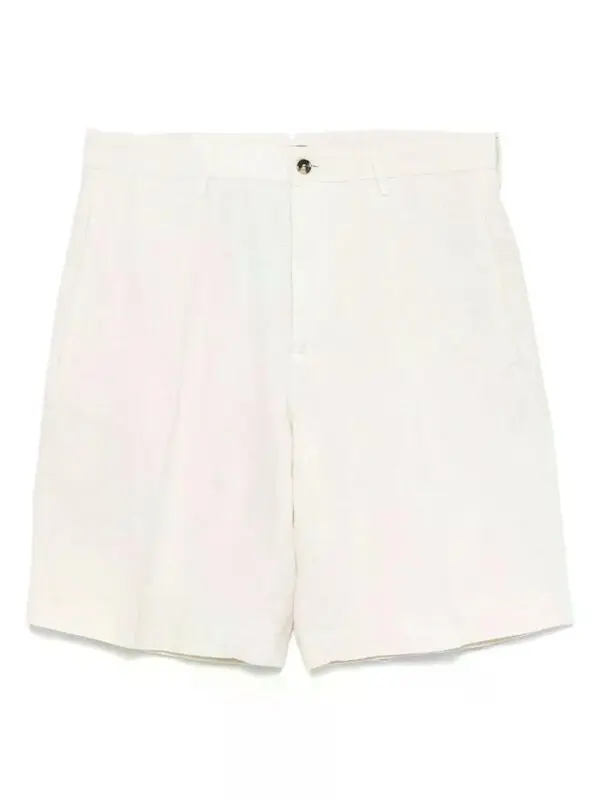 DELL'OGLIO Linen Shorts - Neutrals