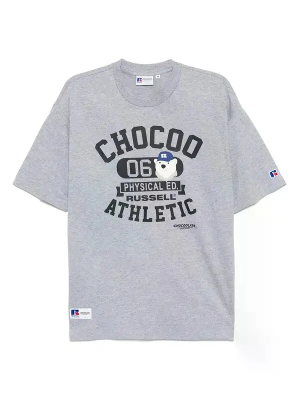 CHOCOOLATE X Russell Athletic Logo-print T-shirt - Grey
