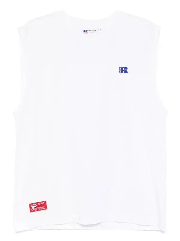 CHOCOOLATE X Russell Athletic Logo-patch Vest - White