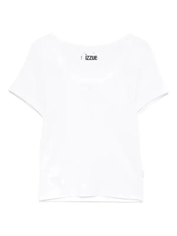 Izzue Ribbed T-shirt - White