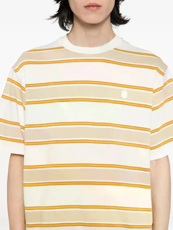 A BATHING APE Logo-embroidered T-shirt - Neutrals