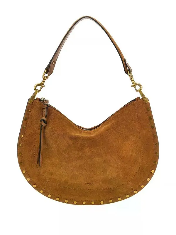 Isabel Marant Étoile Oskan Studded Suede Shoulder Bag - Brown