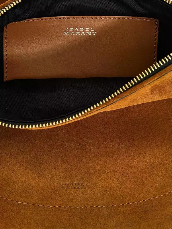 Isabel Marant Étoile Oskan Studded Suede Shoulder Bag - Brown