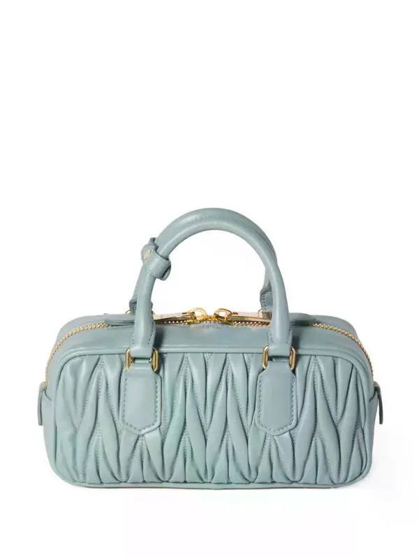 Miu Miu Arcadie Matelassé Tote Bag - Green