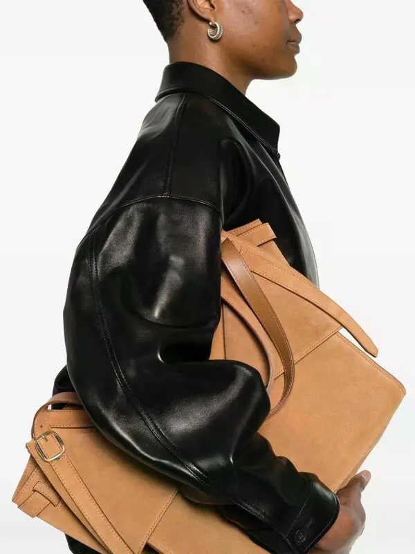 Miu Miu Logo-appliqué Leather Bomber Jacket