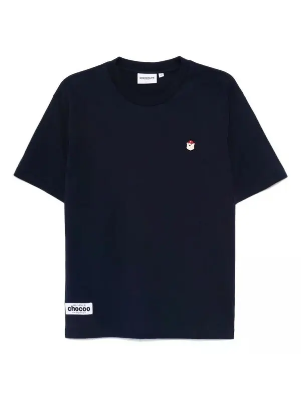CHOCOOLATE Logo-patch T-shirt - Blue