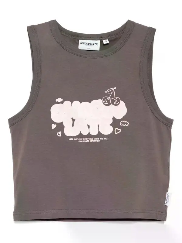 CHOCOOLATE Logo-print Tank Top - Grey