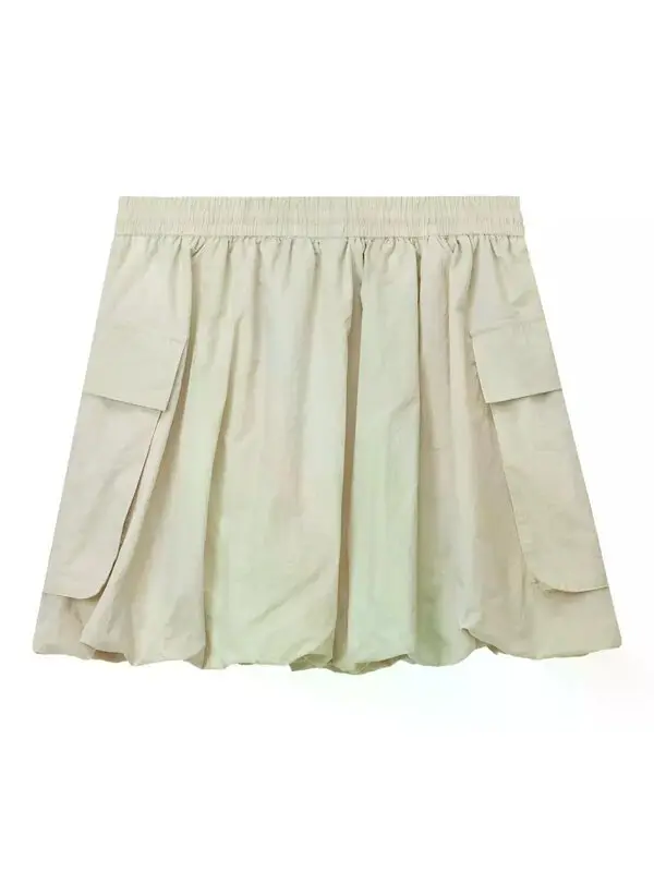 TOUT A COUP Drawstring Pocket Mini Skirt - Neutrals