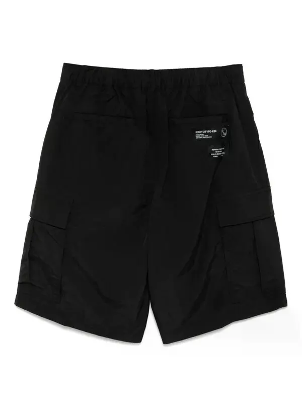 Izzue Logo-patch Cargo Shorts - Black