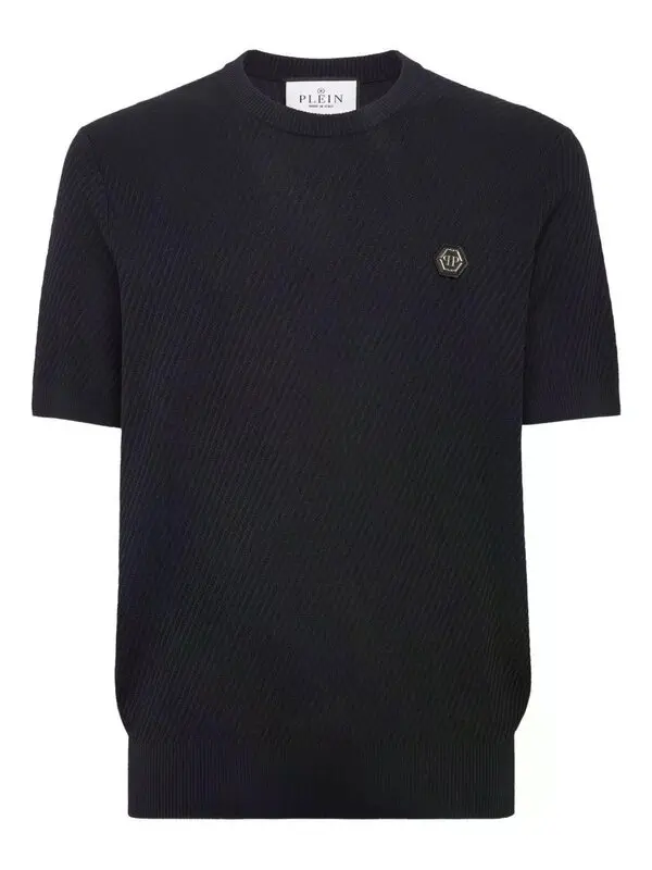 Philipp Plein Logo-patch T-shirt - Blue