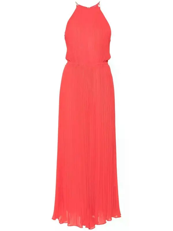 Michael Kors Pleat-detail Wide-leg Jumpsuit - Red