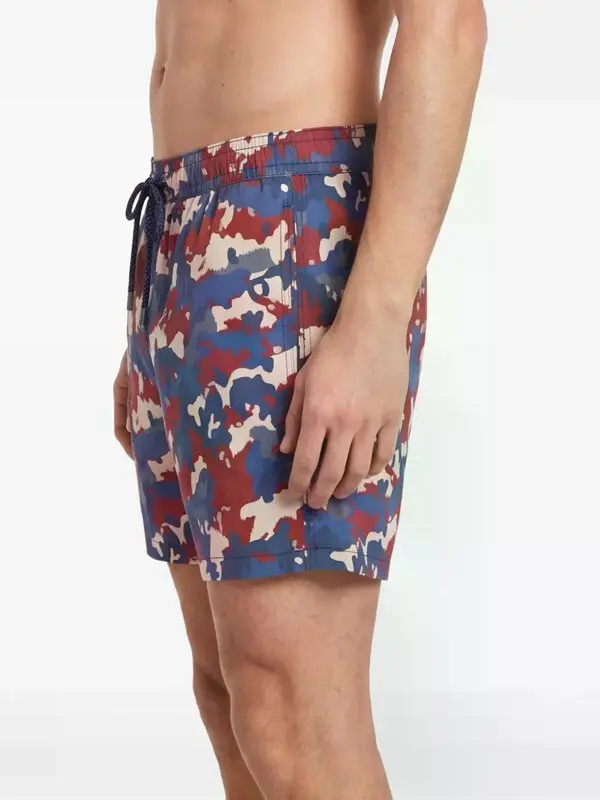 FIORIO MILANO Camo-print Swim Shorts - Blue