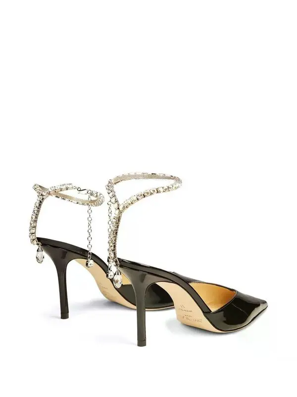 JIMMY CHOO Saeda 85 Pumps With Crystal Chain Detail