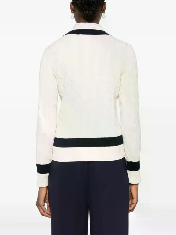 Ralph Lauren Cable-knit V-neck Sweater - Neutrals