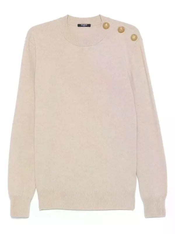 Balmain Buttoned Sweater - Neutrals