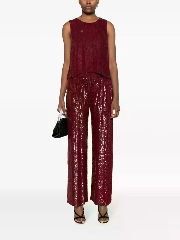 P.a.r.o.s.h Glare Sequinned Trousers - Red