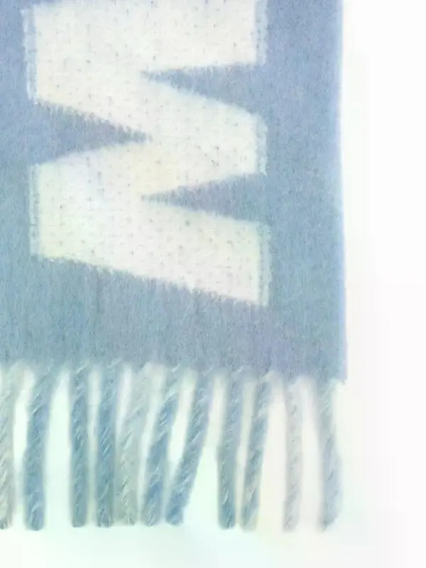 Marni Striped Knitted Scarf - Blue