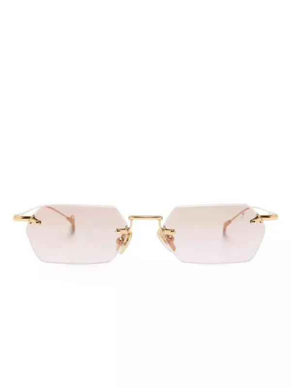 EYEPETIZER Rimless Geometric Sunglasses - Gold
