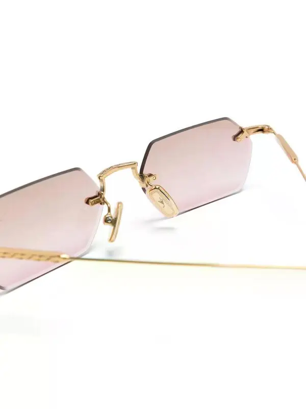 EYEPETIZER Rimless Geometric Sunglasses