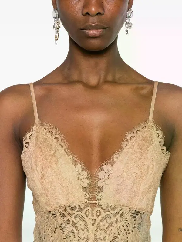 Zimmermann Lace Teddy Bodysuit - Neutrals