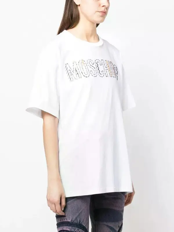 Moschino Embroidered-logo Round-neck T-shirt