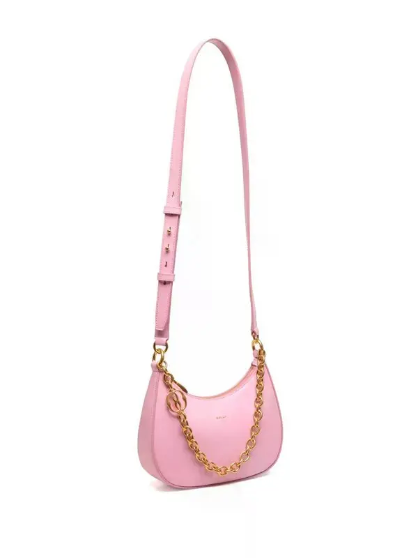 Bally Emblem Logo-charm Leather Crossbody Bag - Pink