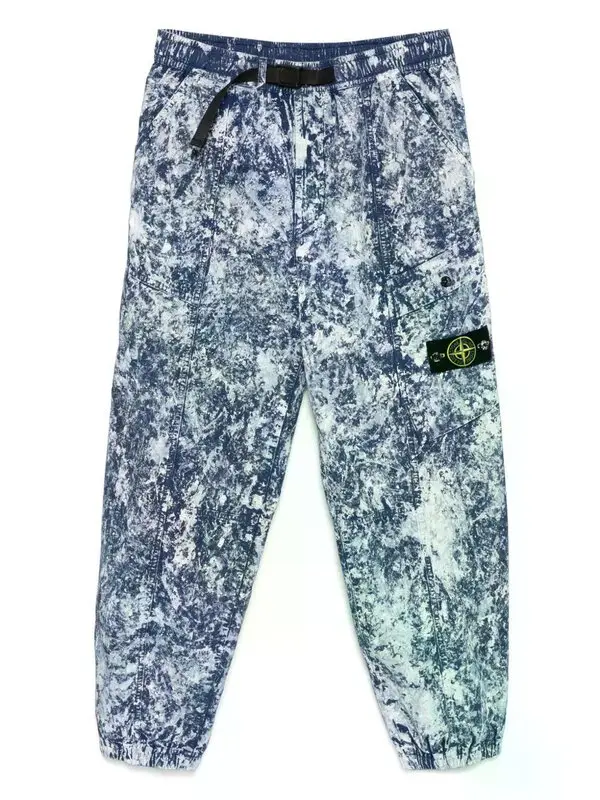 Stone Island Printed Cargo Pants - Blue