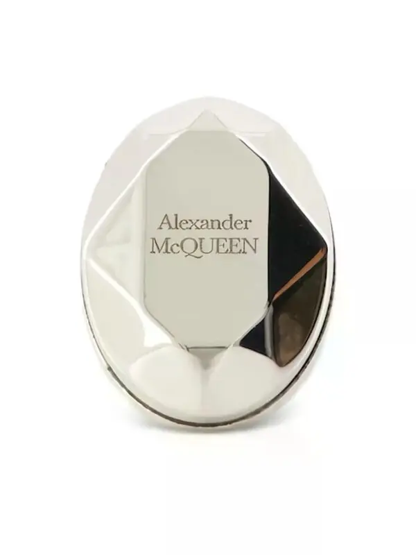 Alexander McQueen The Faceted Stone Ring - Silver