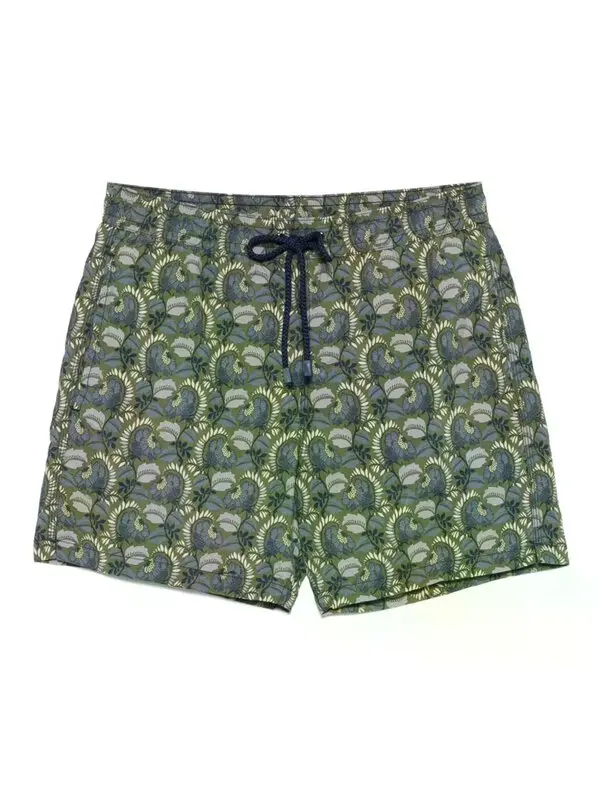 FIORIO MILANO Floral-print Swim Shorts - Green