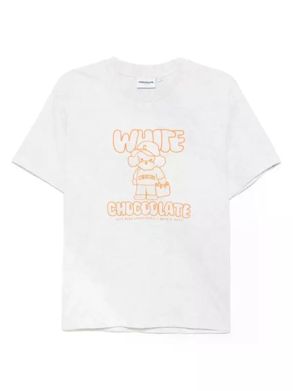 CHOCOOLATE Logo-embroidered T-shirt - Grey
